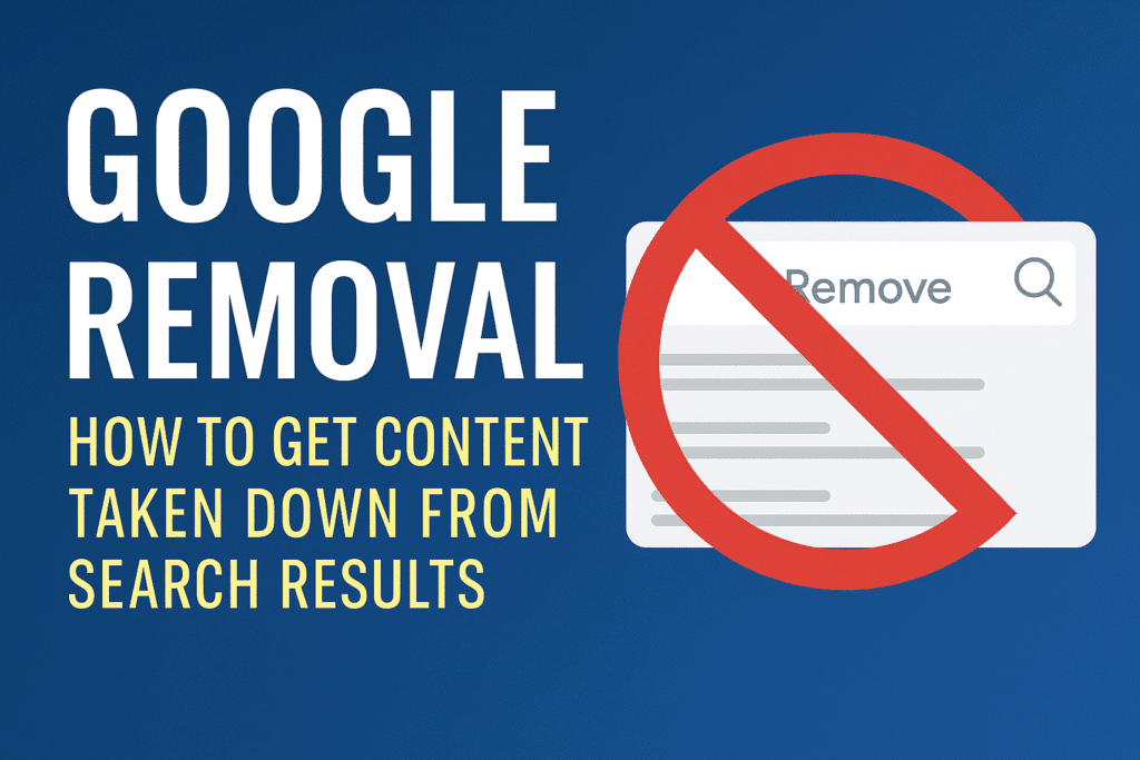 Google Removal: How to Get Content Taken Down from Search Results
